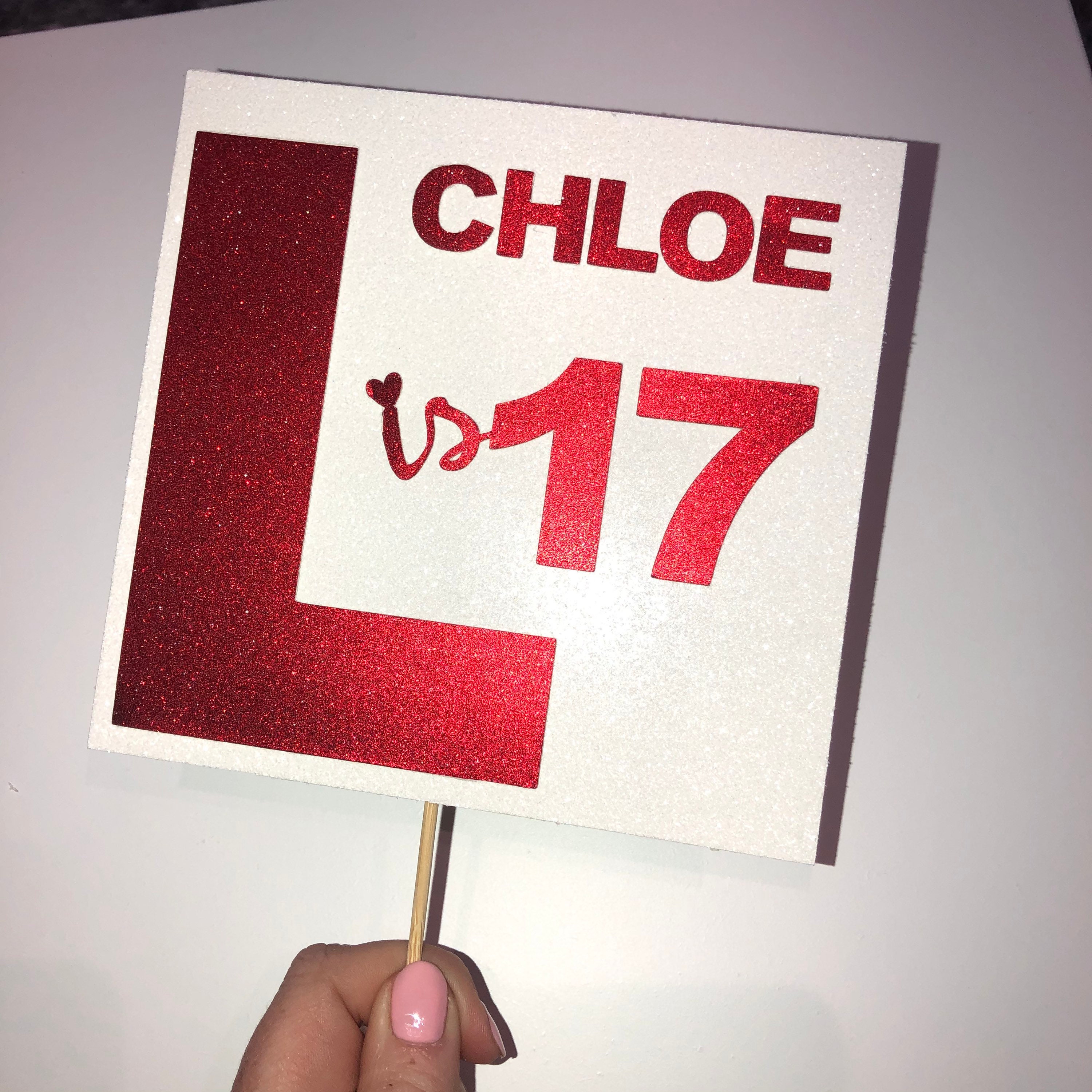 L Plate Cake Topper Learner Driver 17th 18th birthday Cake | Etsy