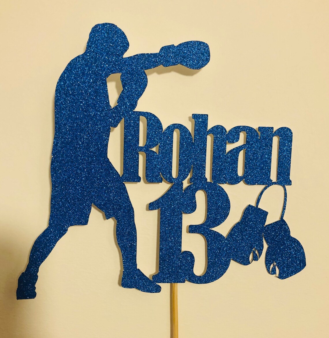 Personalised Boxing Cake Topper - Etsy