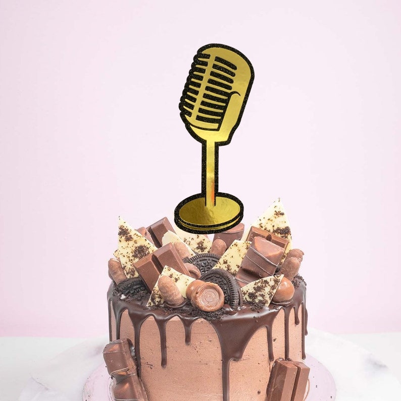 Retro Microphone Cake Topper Microphone Cake Topper Singer - Etsy