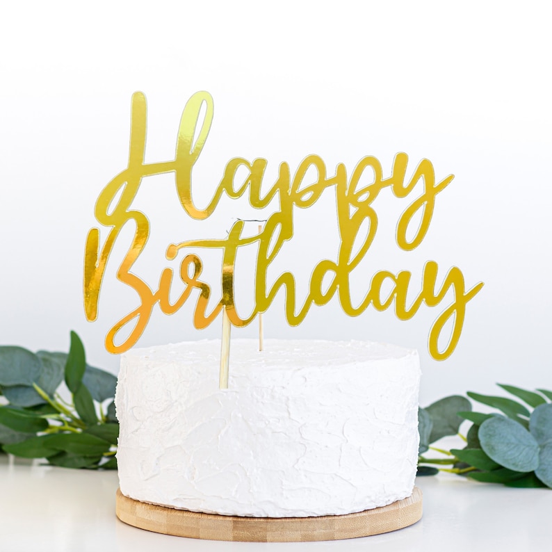 Happy Birthday Cake Topper Happy Birthday Cake Decor Happy - Etsy