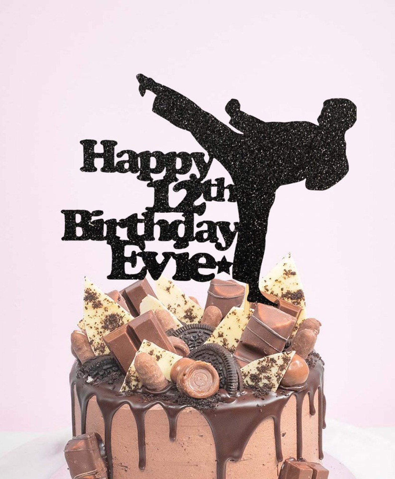 Karate Cake Topper Karate Birthday Cake Decoration Martial - Etsy