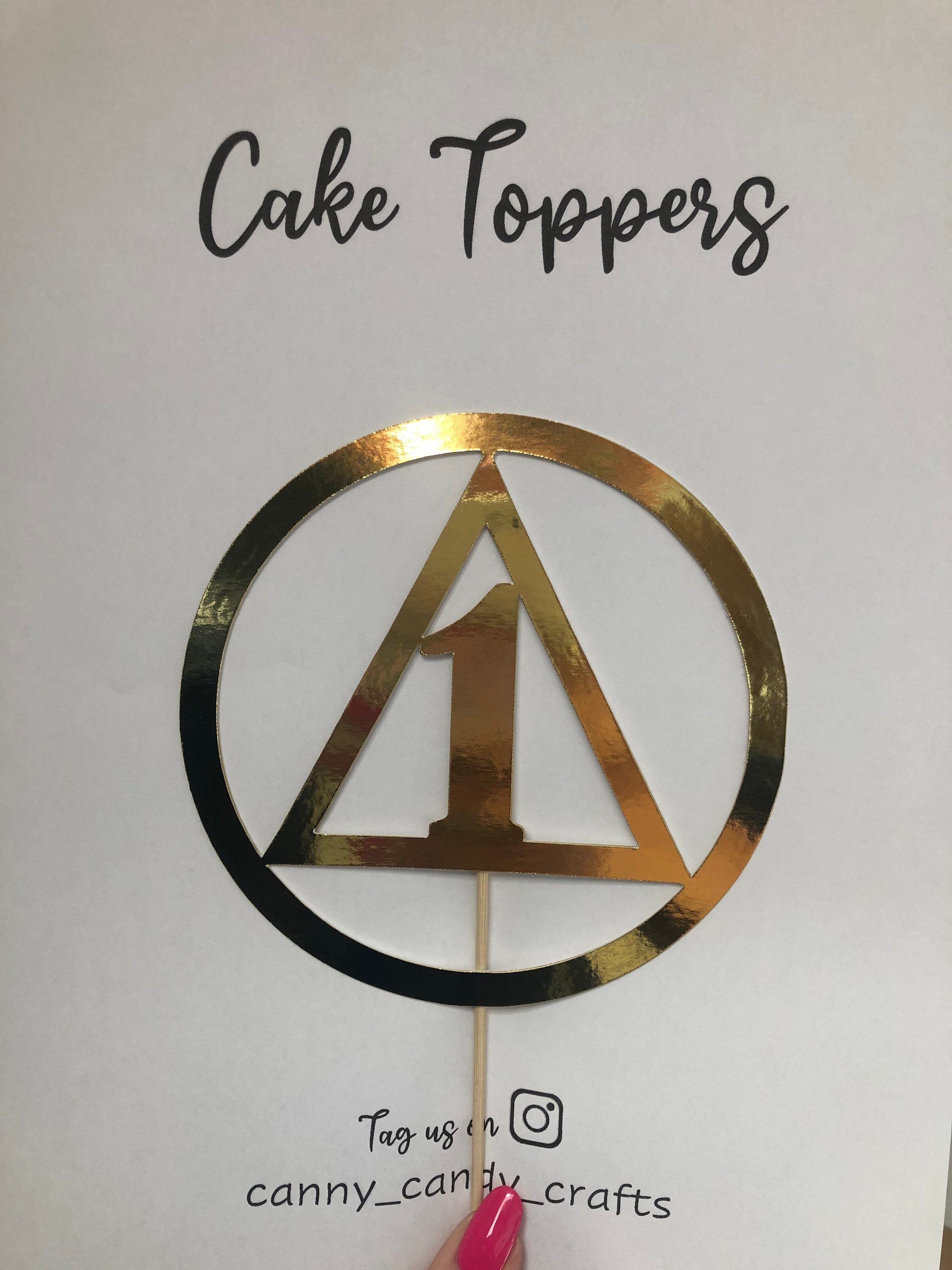 AA Cake Topper Sobriety Cake Topper Anniversary Gift Sober - Etsy