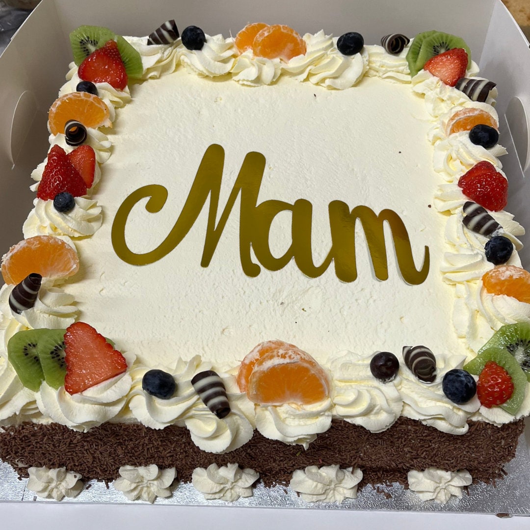 Mam Mum Sheet Cake Charm, Mother’s Day Sheet Topper, Custom Cake Charm ...