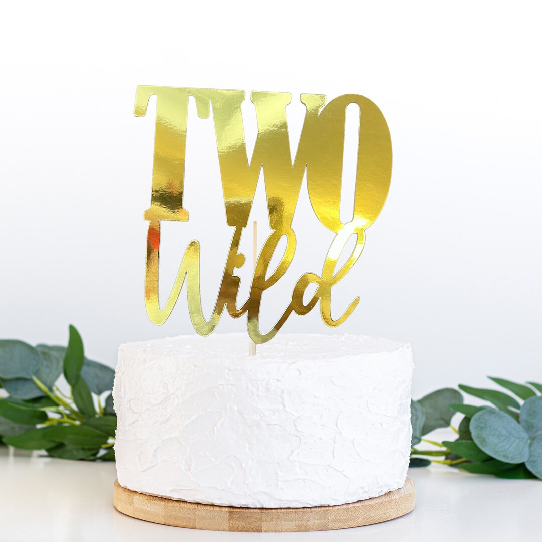 Two Wild Cake Topper, 2nd Birthday Cake Topper, Second Birthday Party ...