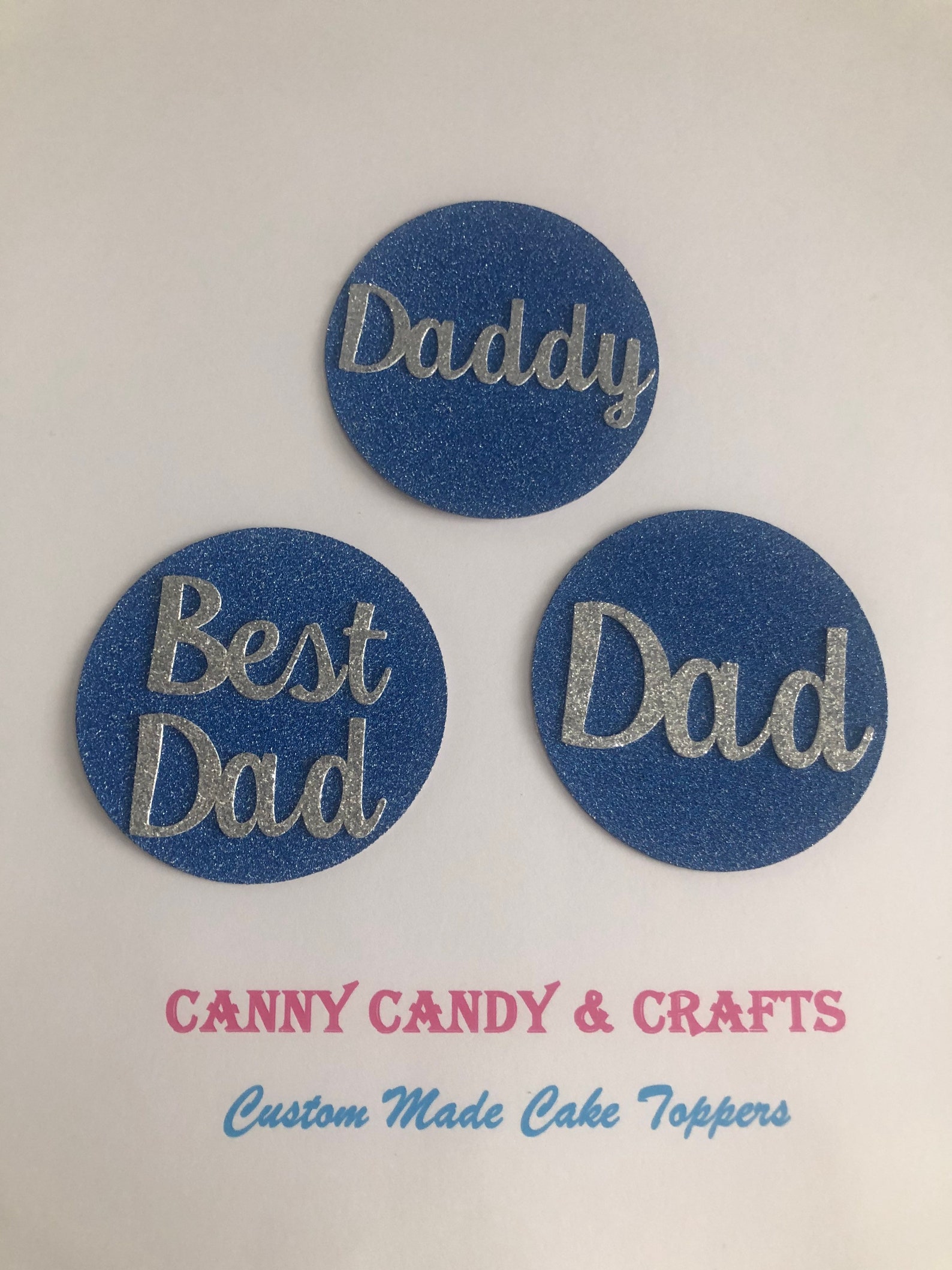Fathers Day Cupcake Topper disc cake topper dad daddy | Etsy