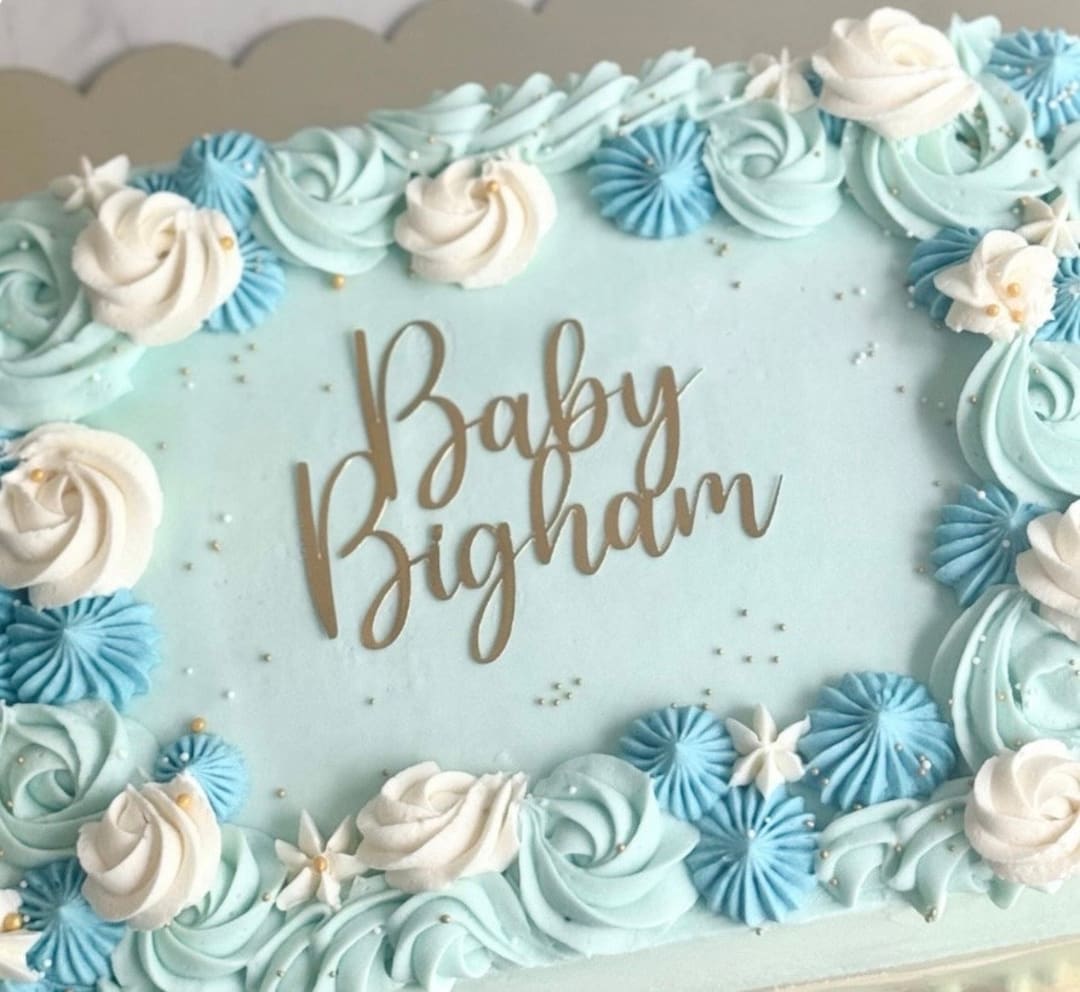 Baby Cake Sheet Cake Name Charm, Personalised Sheet Cake Charm, Custom ...