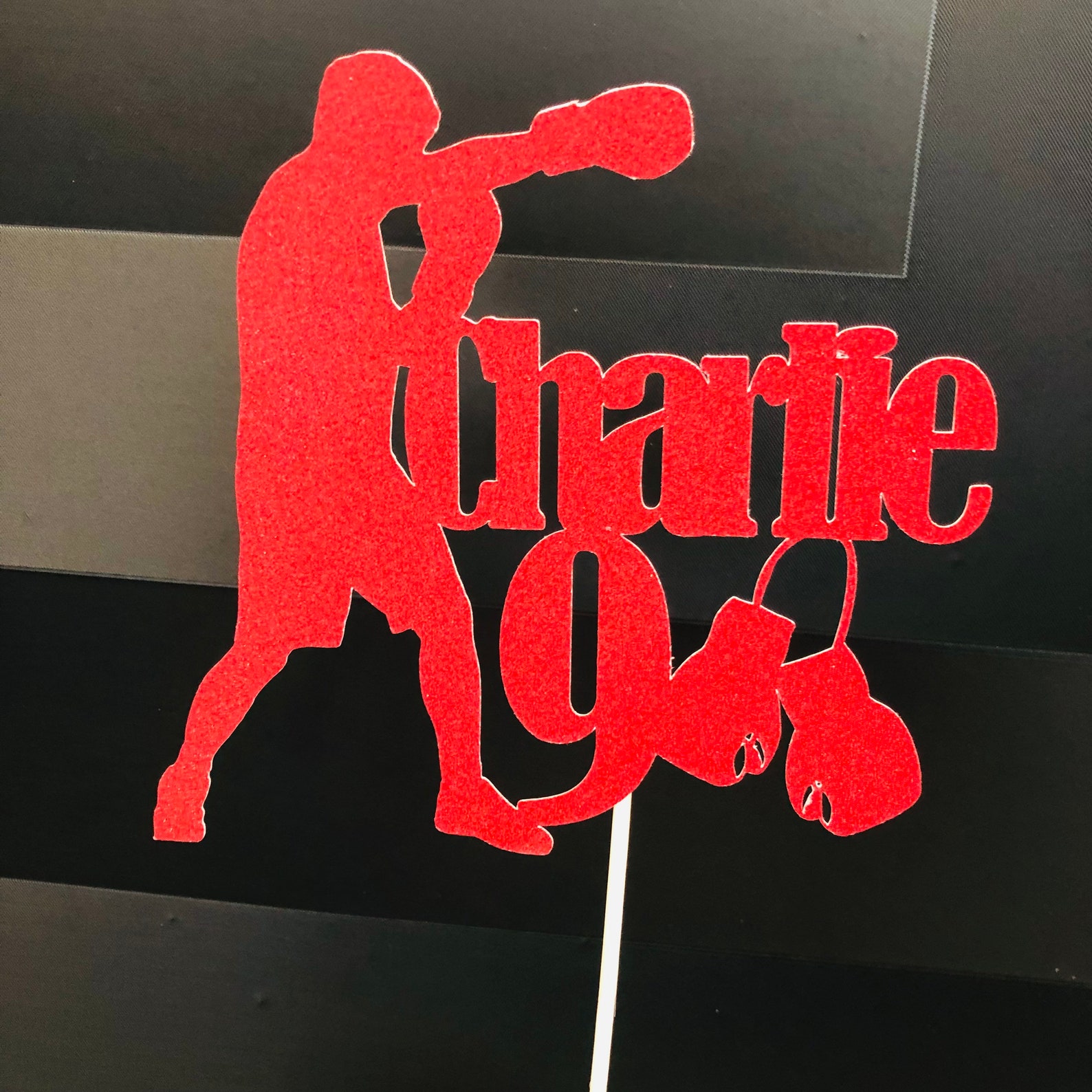 Personalised Boxing Cake Topper - Etsy