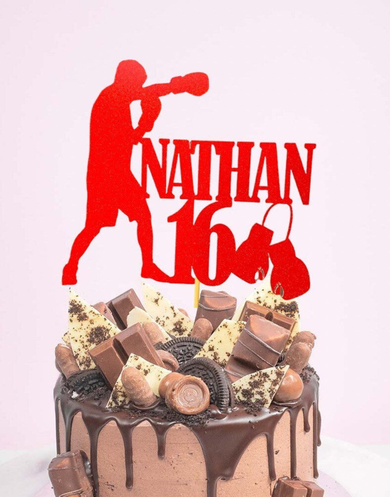 Personalised Boxing Cake Topper - Etsy