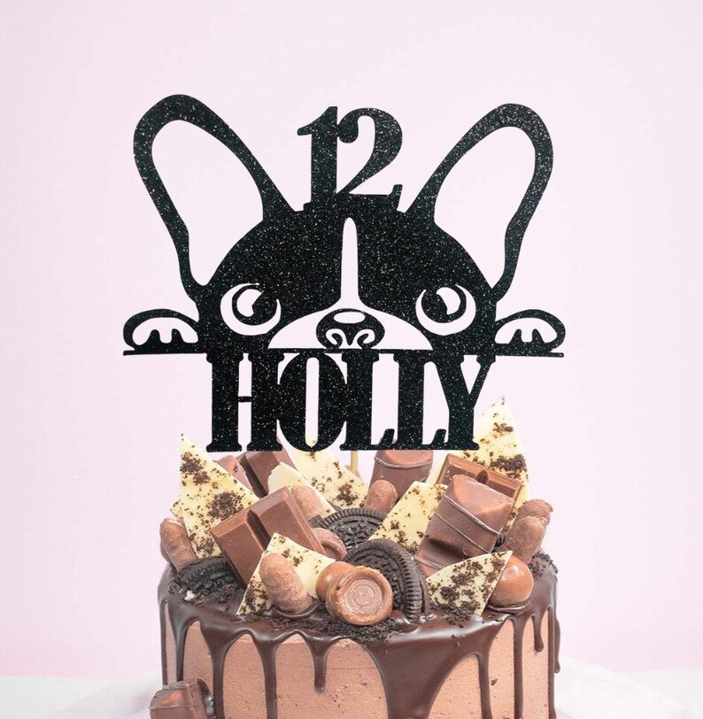 French Bulldog Cake Topper, Dog Customised Cake Topper, Frenchie Cake ...
