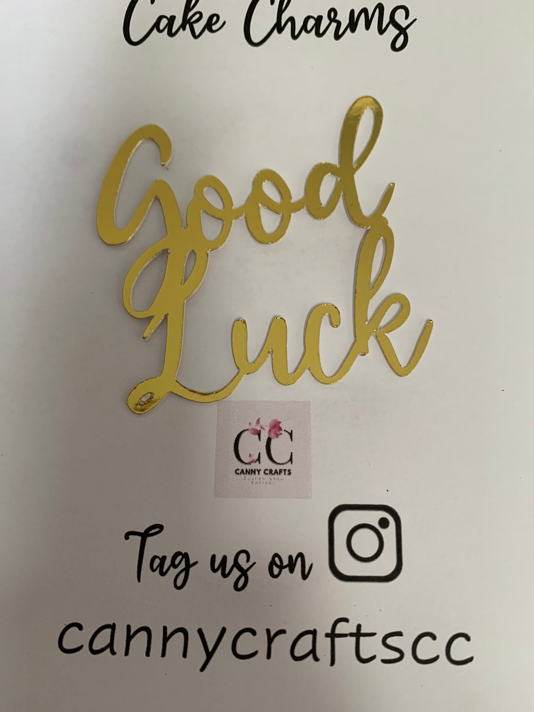 Good Luck Cupcake Toppers, Cake Toppers, Good Luck Cupcake, Good Luck ...