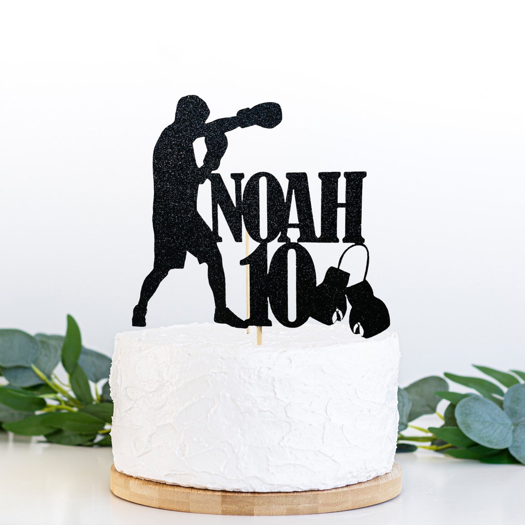 Personalised Boxing Cake Topper - Etsy