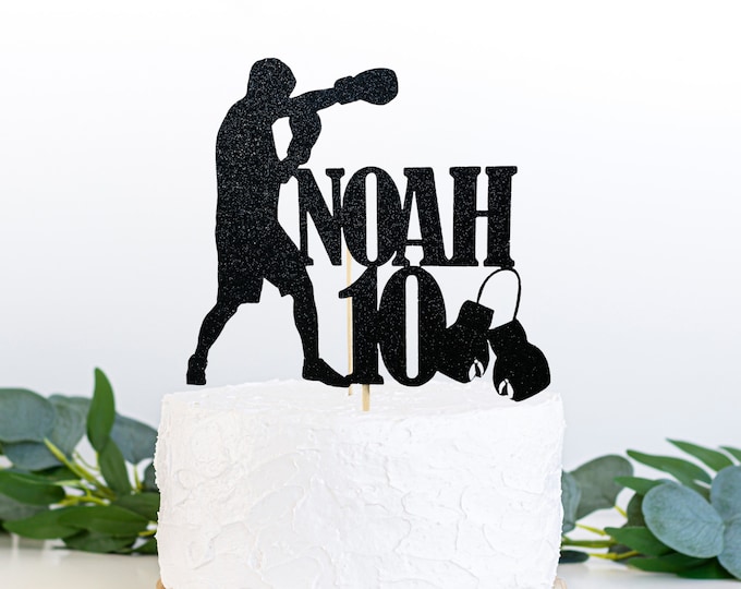 Personalised Boxing Cake Topper - Etsy