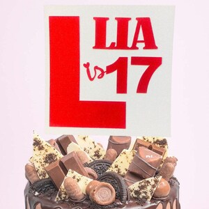 L Plate Cake Topper - Learner Driver - 17th 18th Birthday Cake Topper ...