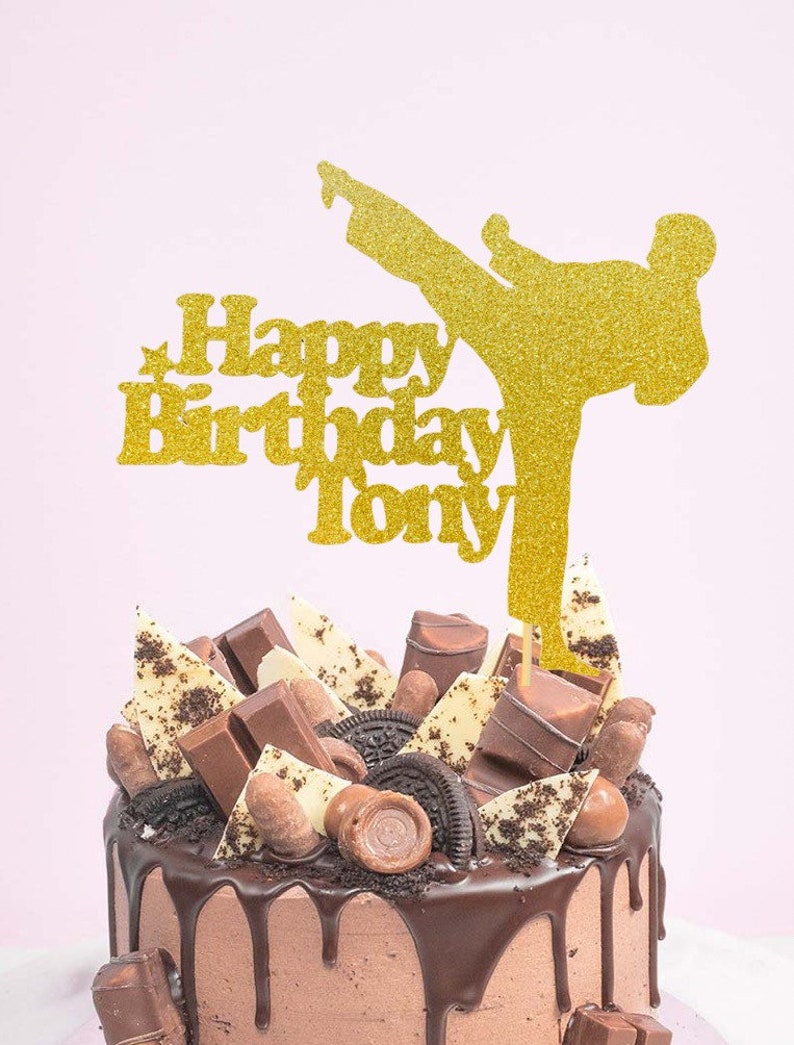 Karate Cake Topper Karate Birthday Cake Decoration Martial - Etsy
