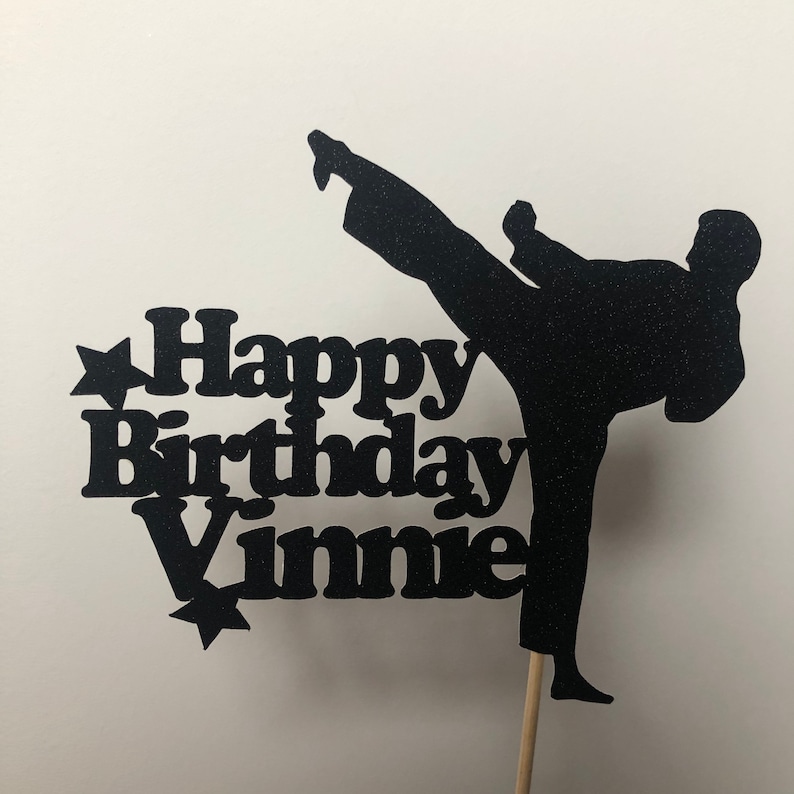 Karate Cake Topper Karate Birthday Cake Decoration Martial - Etsy