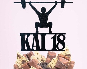 Weight Lifting Cake Topper | Etsy UK