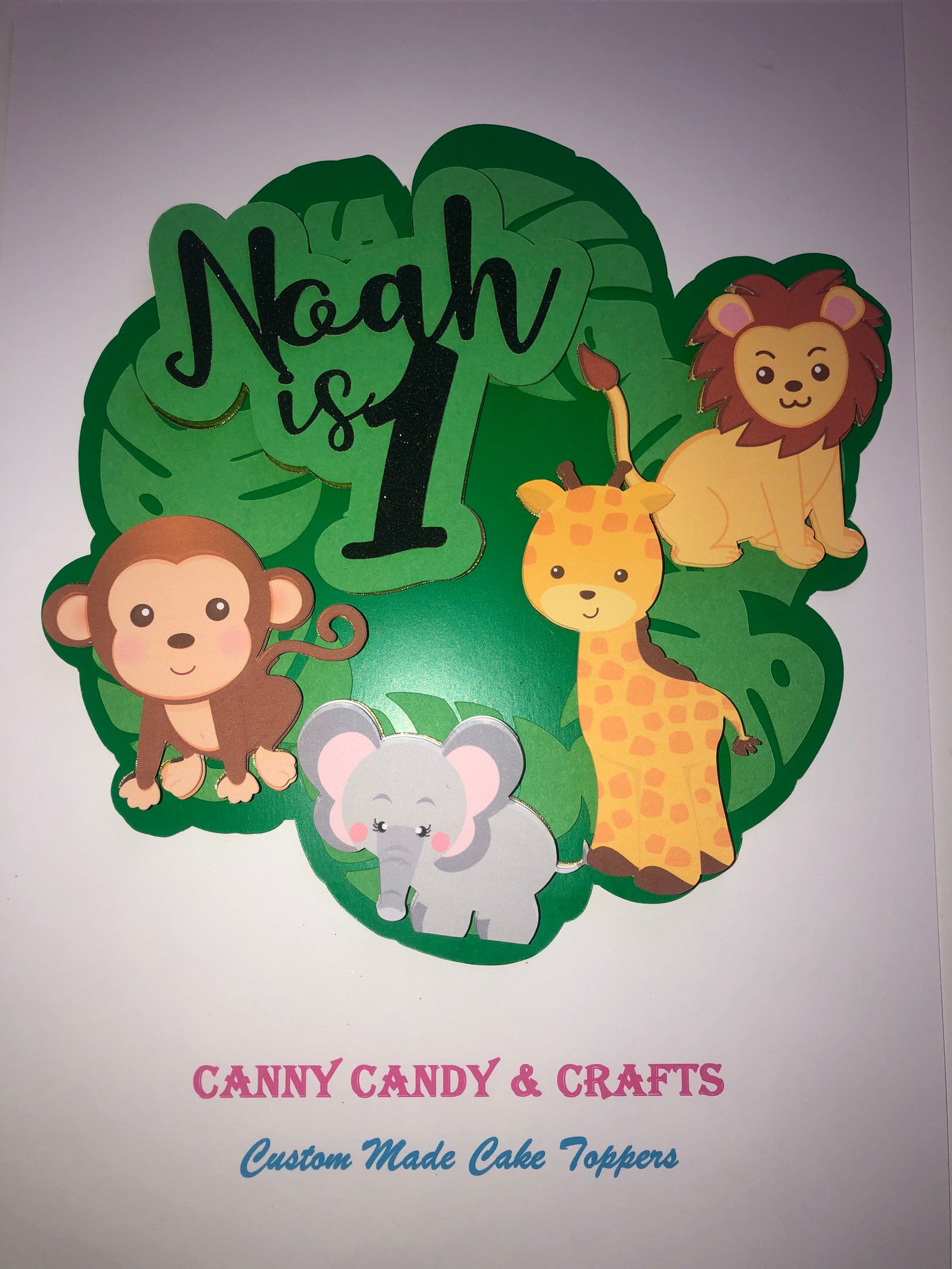 Jungle Theme Cake Topper, Jungle Theme Party Decor, Lion Giraffe ...