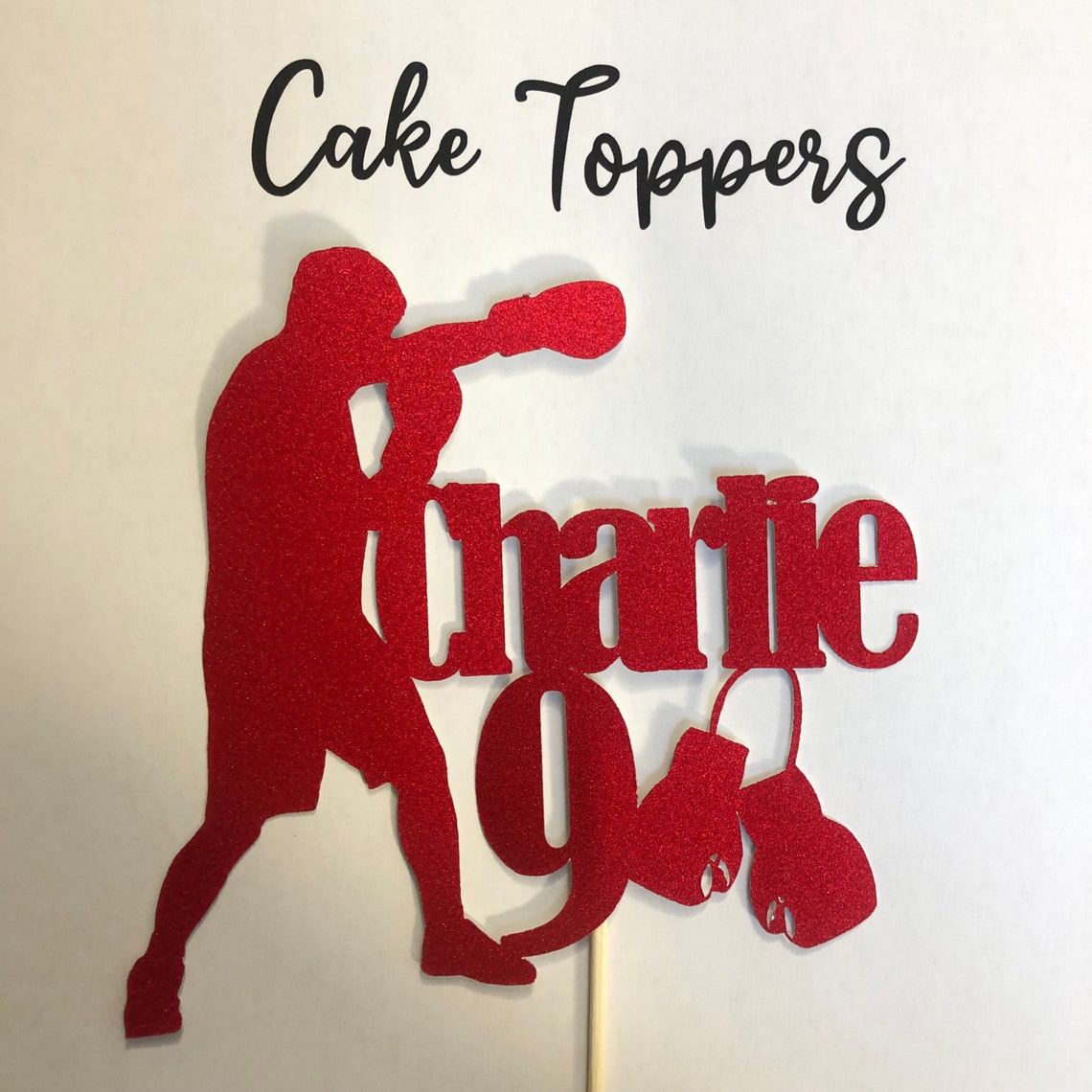 Personalised Boxing Cake Topper - Etsy