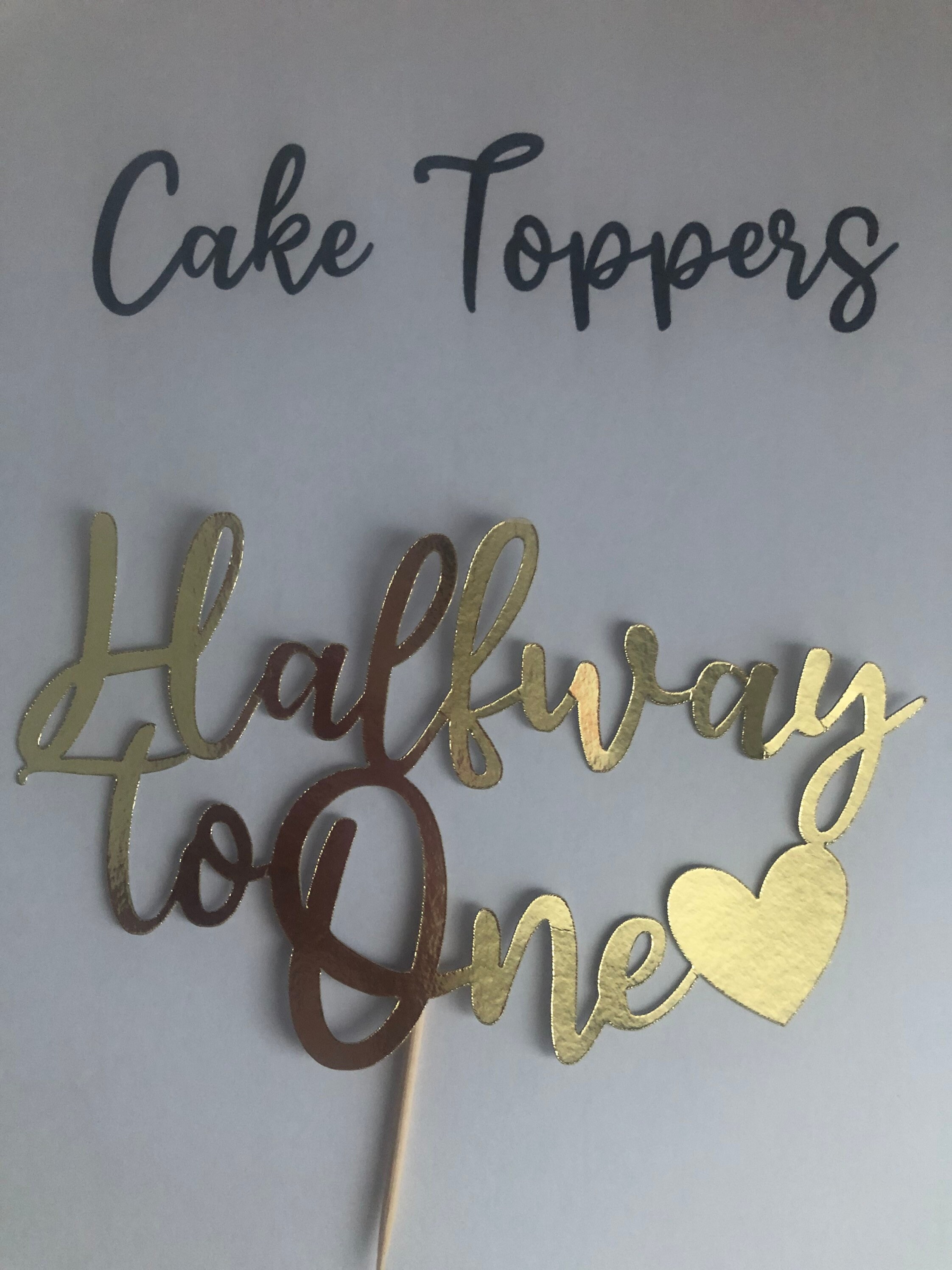 Half birthday half birthday cake topper halfway to one half | Etsy