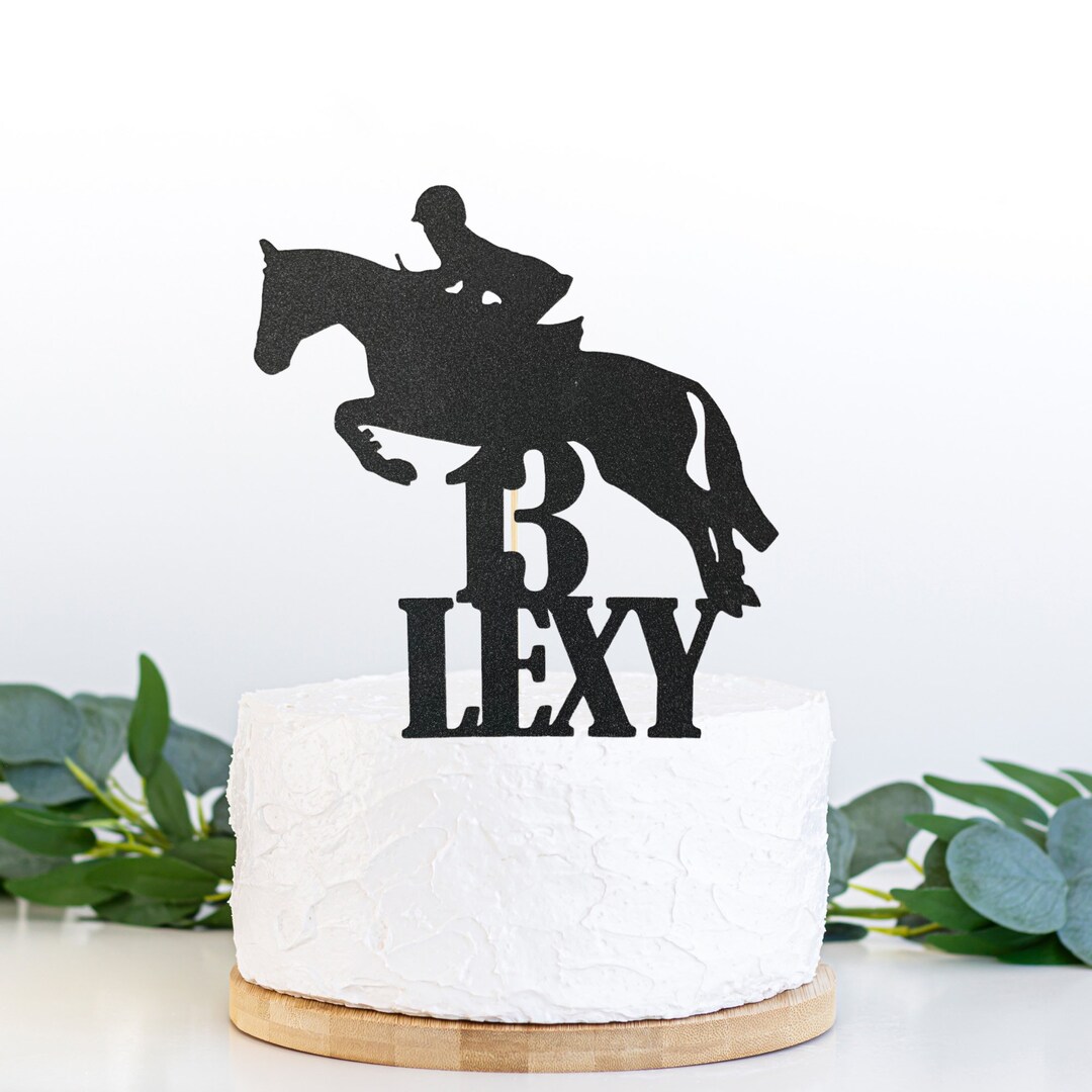 Show Jumping Cake Topper, Horse Cake Topper, Horse Jumping Cake Topper ...