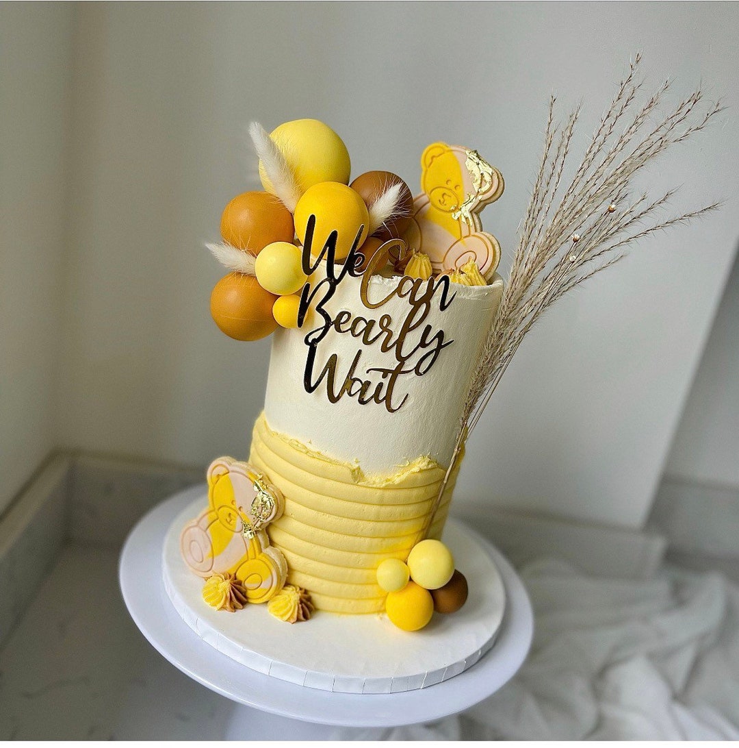 We Can Bearly Wait Cake Charm, Baby Shower Cake Topper, Baby Shower ...