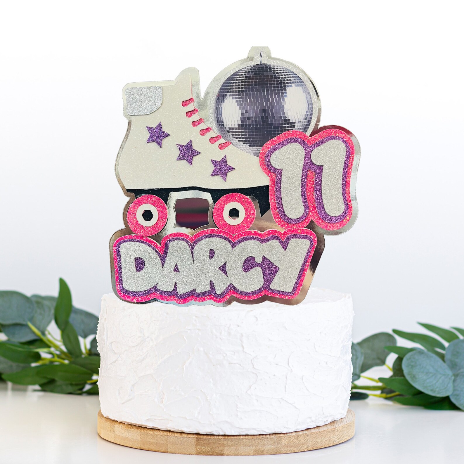 Custom Rollerblade Cake Topper, Roller Skate Party Decor, Groovy 80’s ...