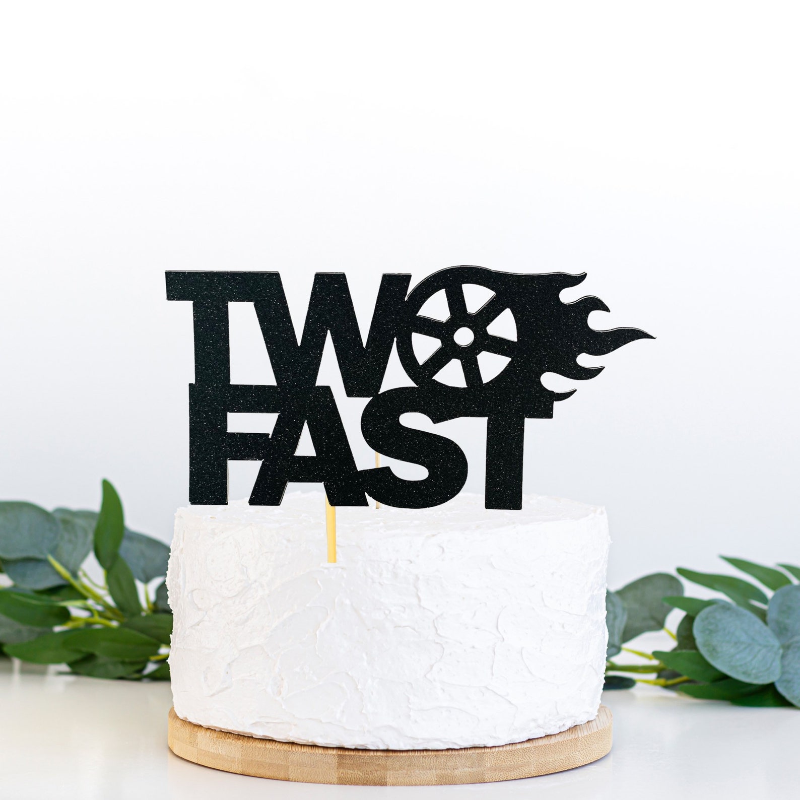 Two Fast Cake Topper, Racecar 2nd Birthday Cake Topper, Race Car Second ...