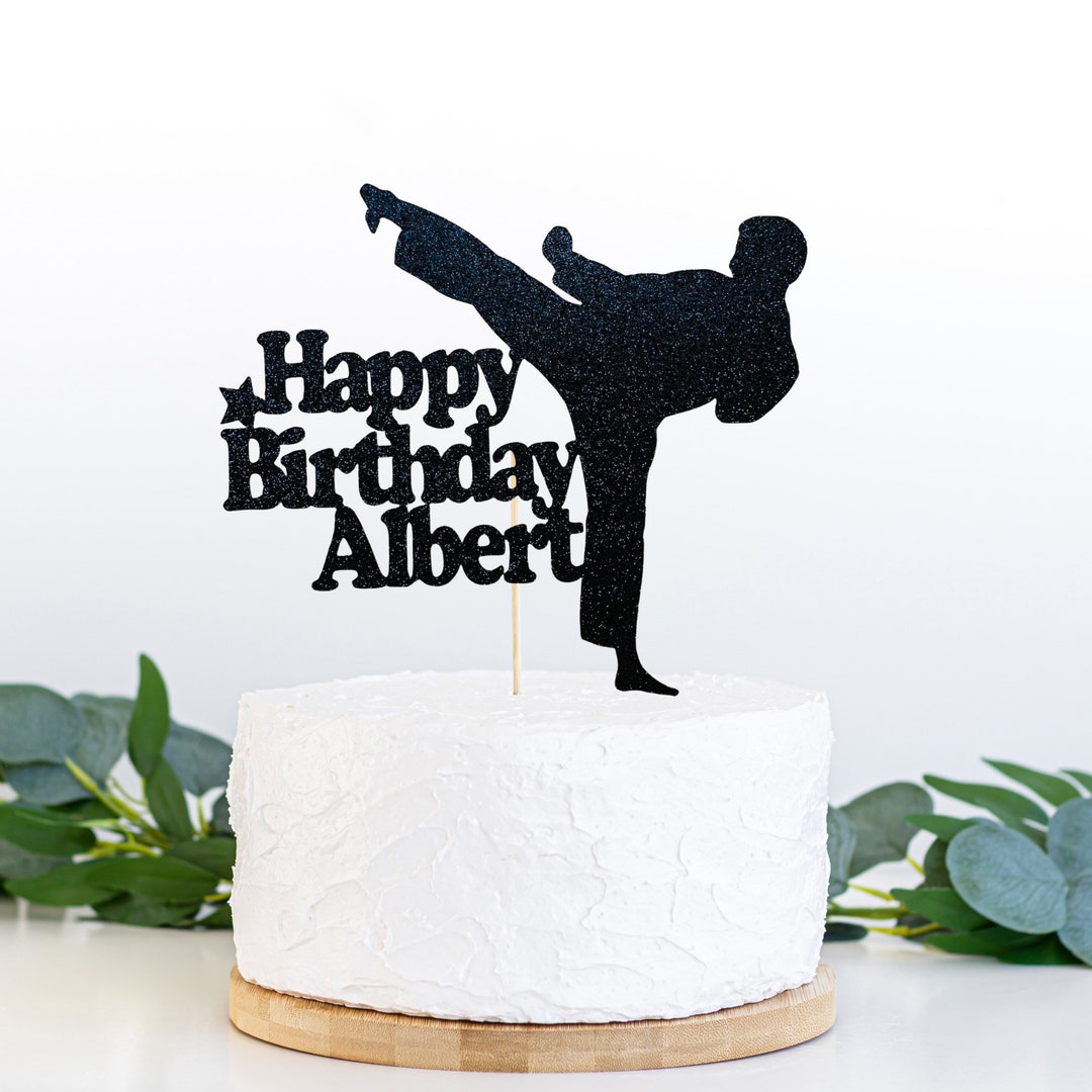 Karate Cake Topper, Karate Birthday Cake Decoration, Martial Arts Cake ...