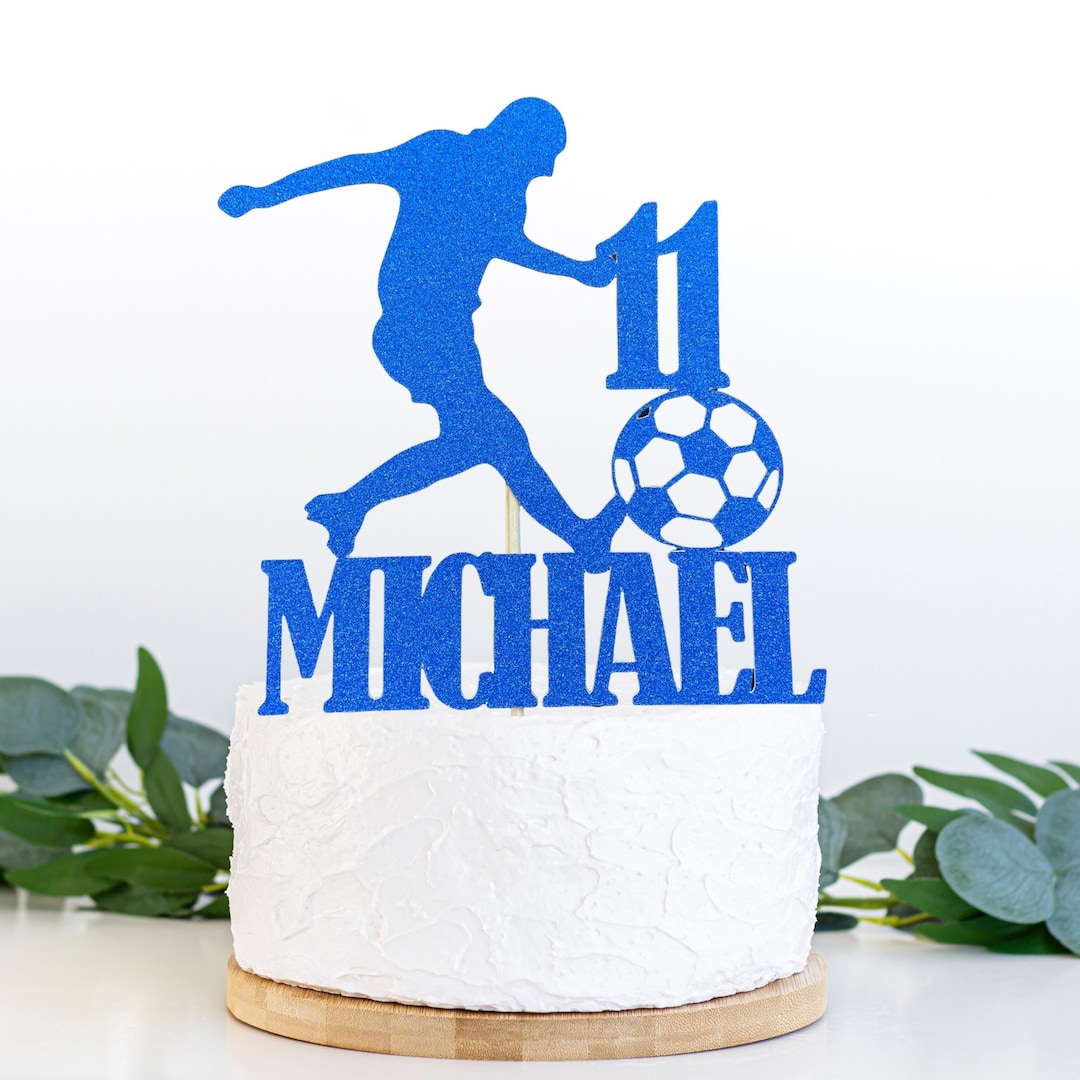 Personalised Football Cake Topper, Football Lover Cake Topper, Sport ...