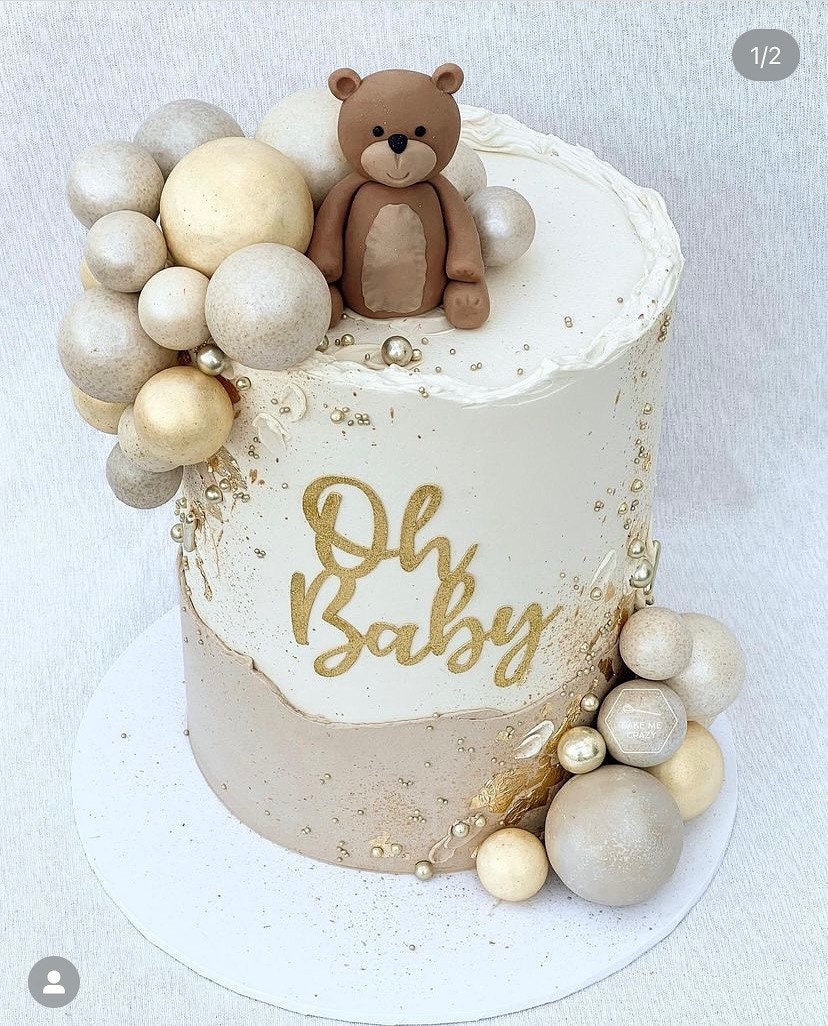 Oh Baby Cake Charm Baby Shower Cake Topper Baby Shower - Etsy