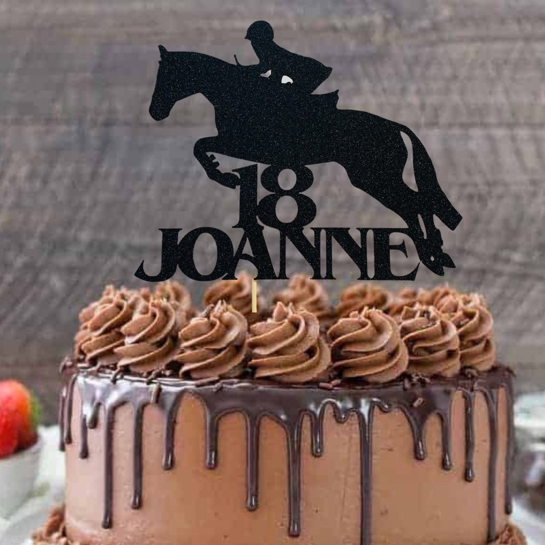 Show Jumping Cake Topper, Horse Cake Topper, Horse Jumping Cake Topper ...