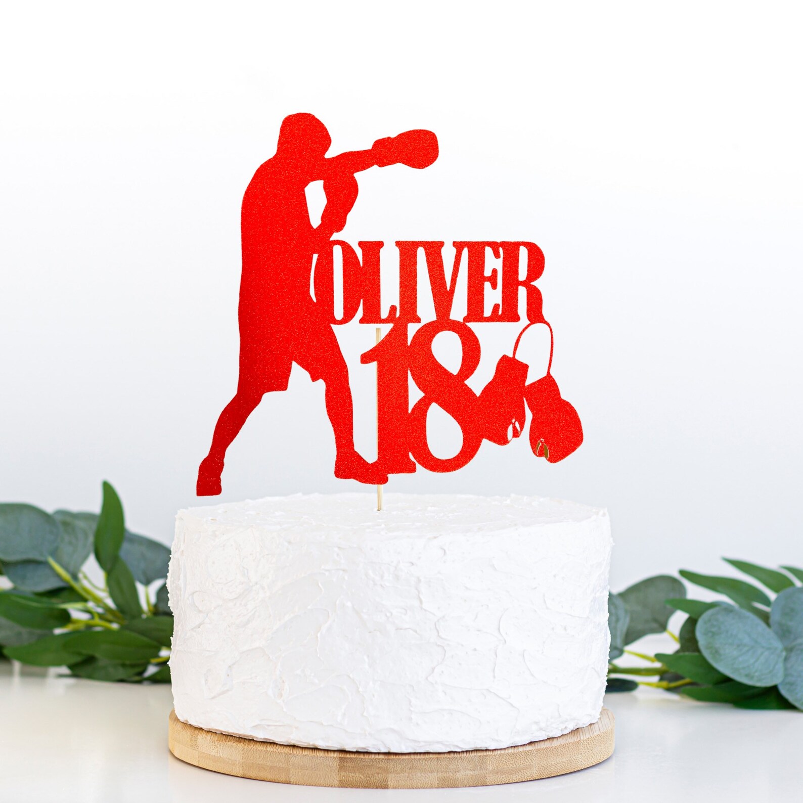 Personalised Boxing Cake Topper - Etsy