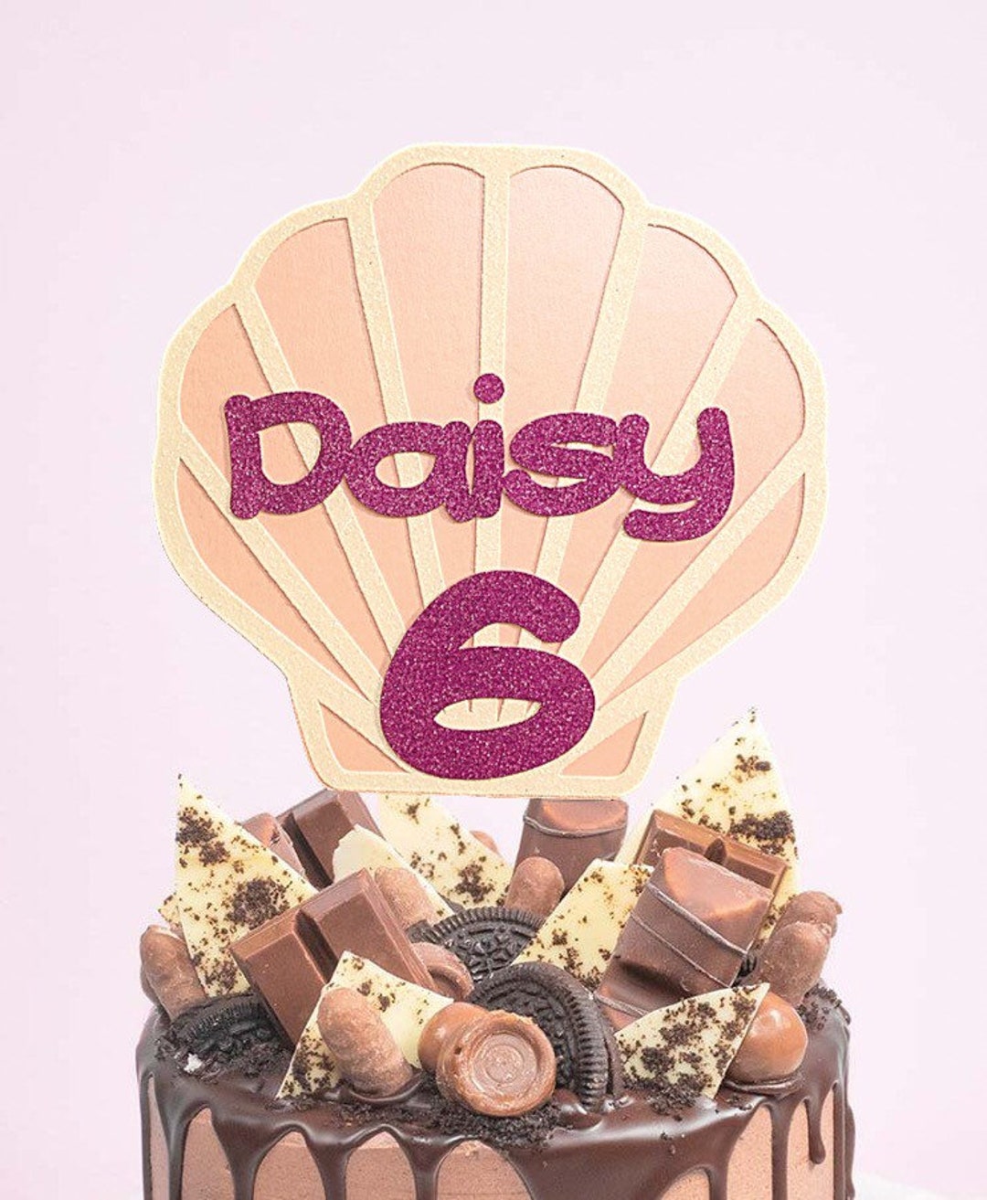 Mermaid Cake Topper / Shell Cake Topper / Under the Sea / Glitter ...