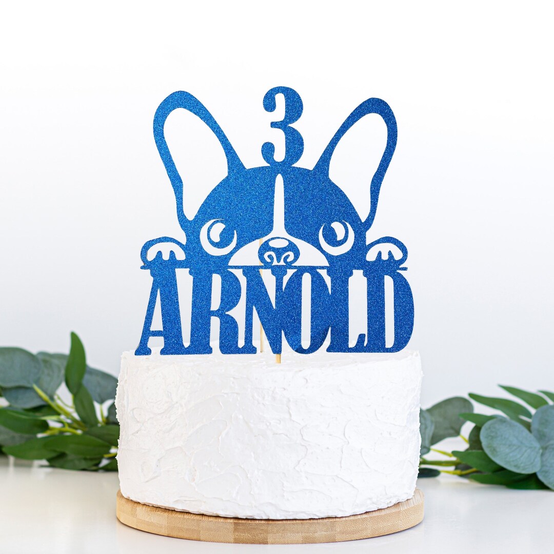 French Bulldog Cake Topper, Dog Customised Cake Topper, Frenchie Cake ...