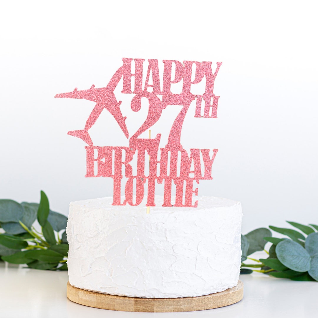 Personalised Aeroplane Plane Pilot Cake Topper, Plane Aviation Pilot ...