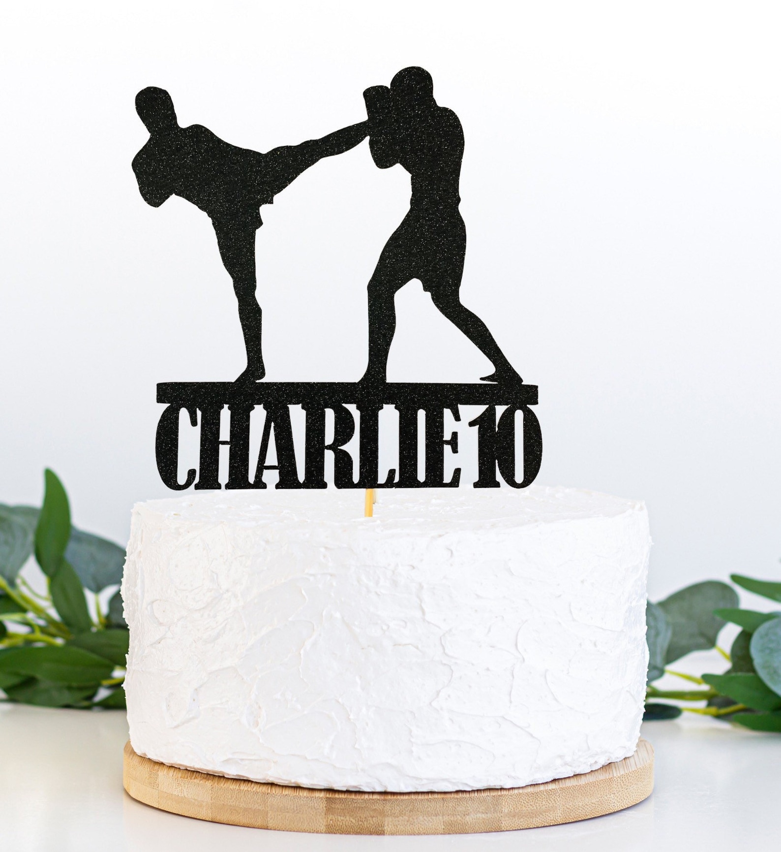 Personalised Kickboxing Cake Topper, Kick Boxing Cake Topper, Martial ...