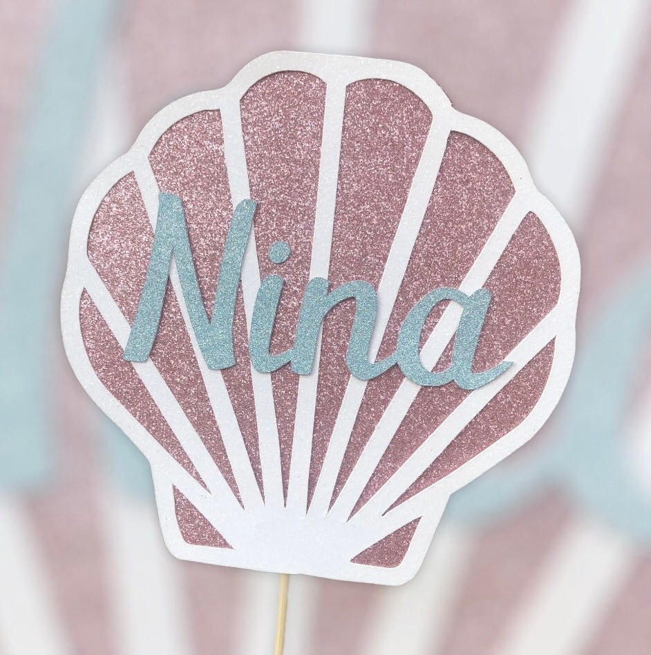 Mermaid Cake Topper / Shell Cake Topper / Under the Sea / - Etsy UK