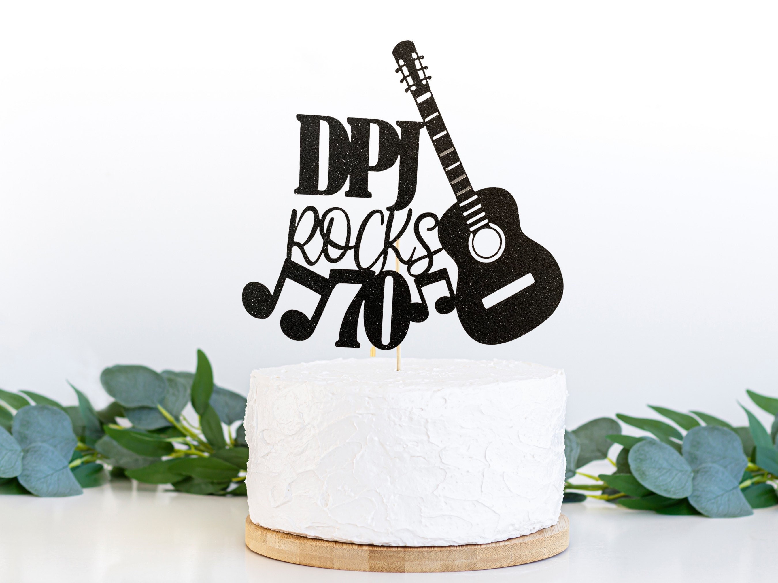 Guitar Cake Topper Music Topper Guitar Musician Band Etsy Uk