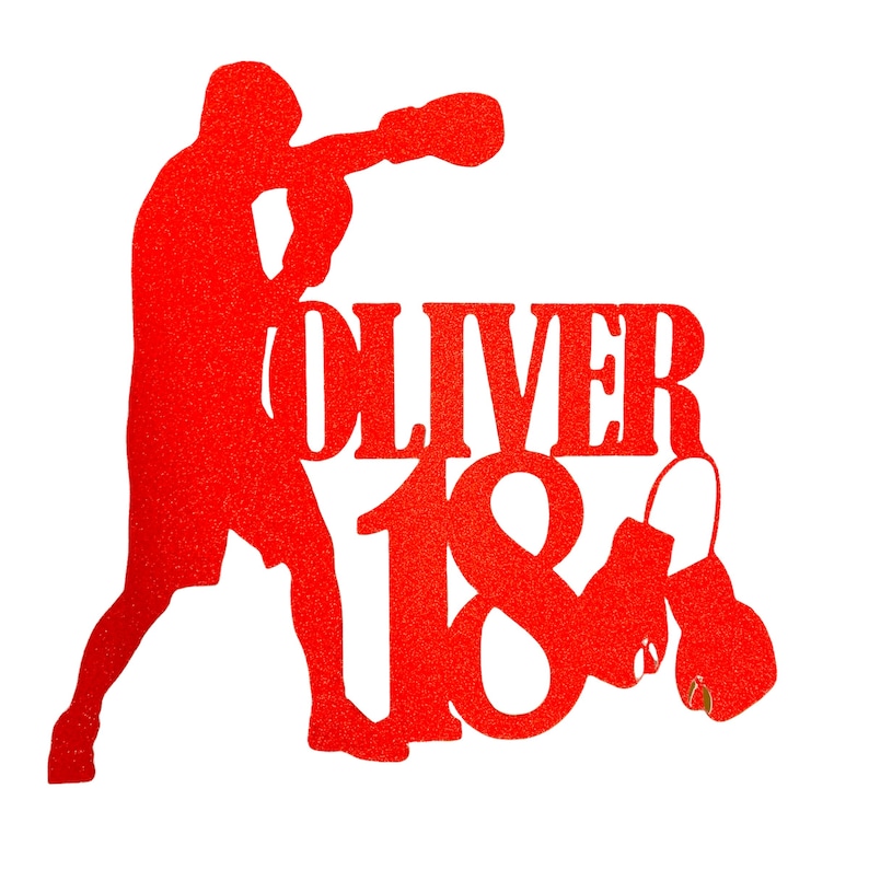 Personalised Boxing Cake Topper - Etsy