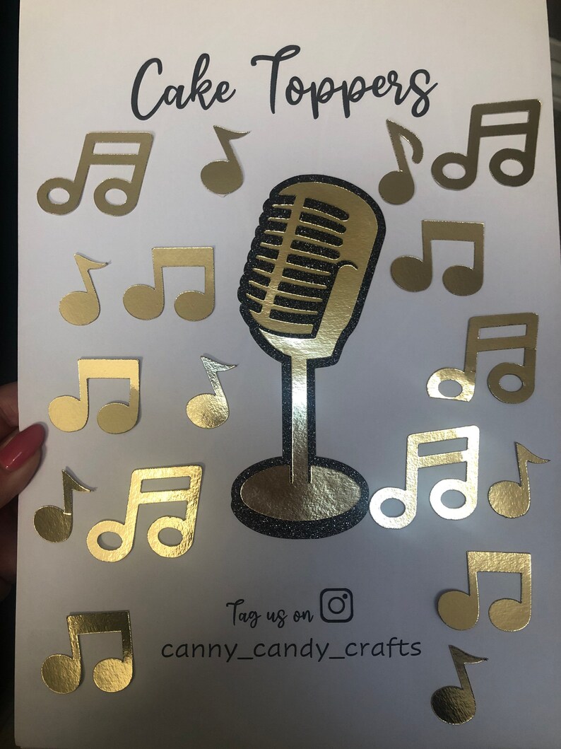 Retro Microphone Cake Topper, Microphone Cake Topper, Singer Cake ...