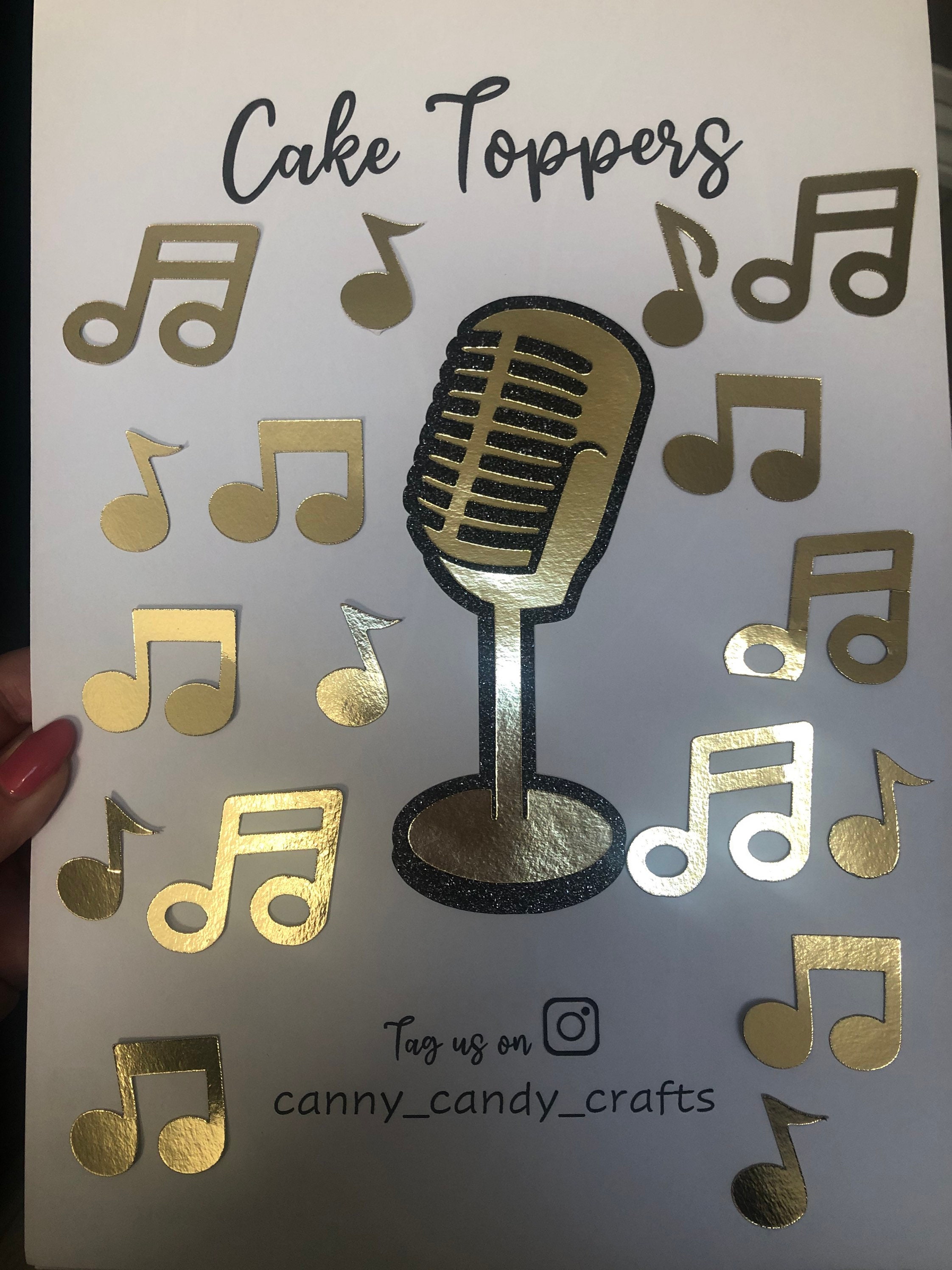 Retro Microphone Cake Topper, Microphone Cake Topper, Singer Cake ...