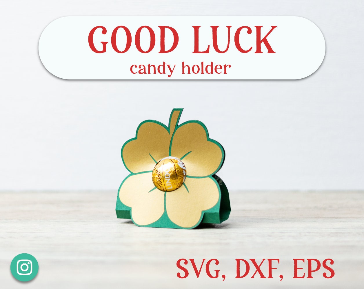 GOOD LUCK Candy Holder Svg DIGITAL Download - Etsy