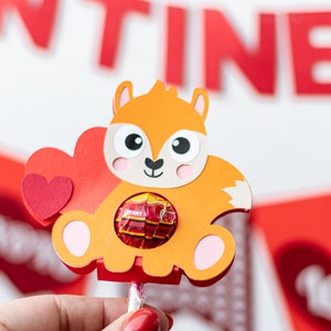CUTE Valentine ANIMALS Lollipop Holder Bundle - 5 Designs, Ornament ...