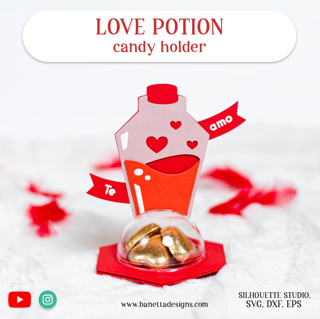 LOVE POTION Candy Holder, Ornament Gift SVG - Digital Download - Etsy