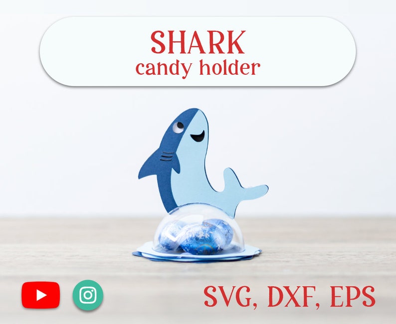 SHARK Candy Holder, Ornament Gift SVG - DIGITAL Download - Etsy