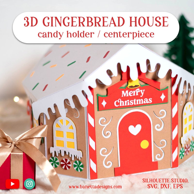 3d Gingerbread House - Etsy
