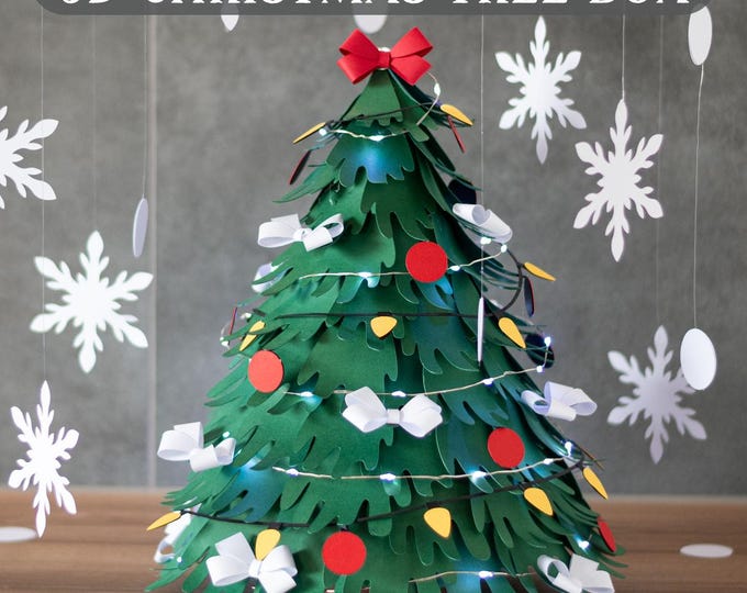 3D Christmas Tree Bundle, Christmas Tree Centerpiece Decor Template, 3D ...