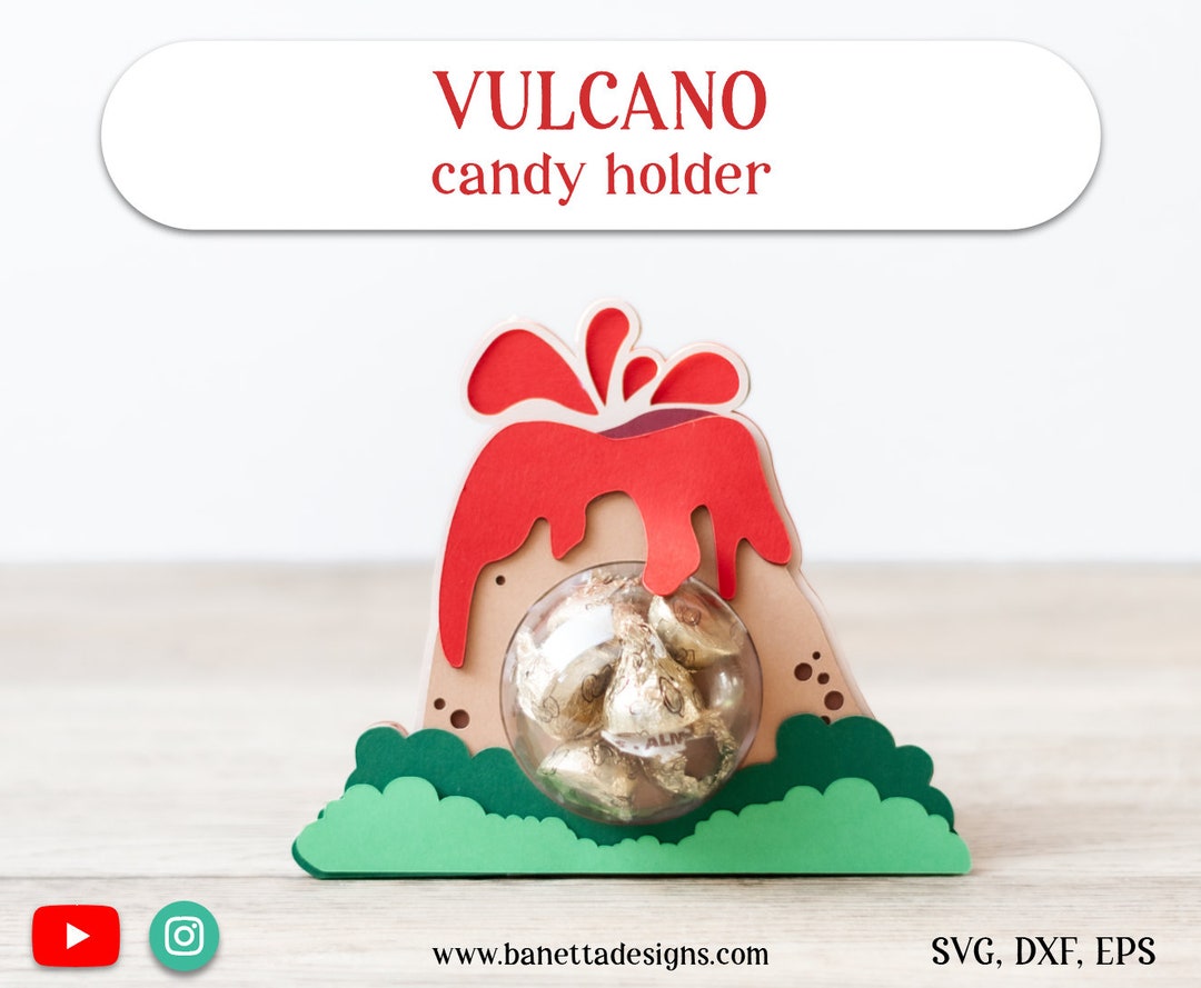 VULCANO Candy Holder, Ornament Gift SVG, Digital Download - Etsy
