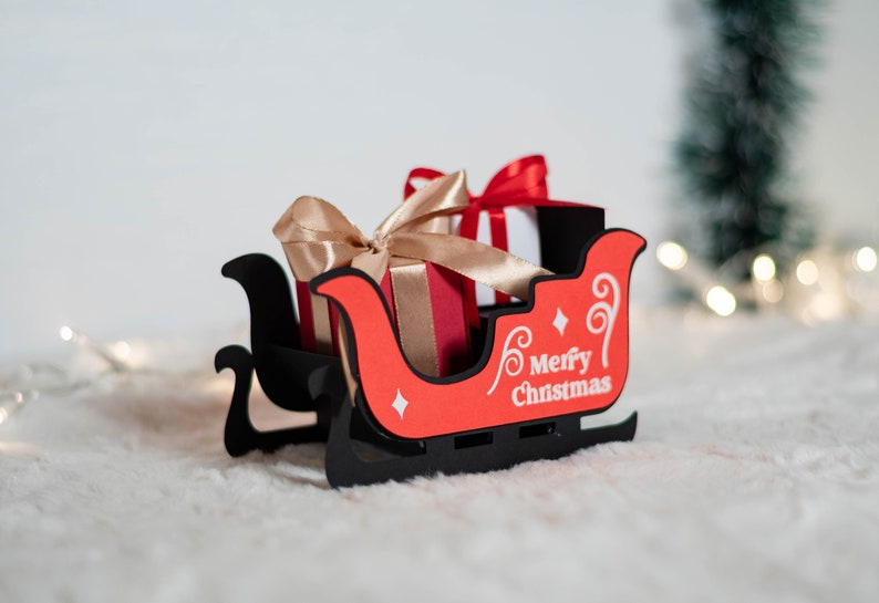 3D SLEDGE Christmas Candy Holder , Treat Box, Ornament Gift SVG ...