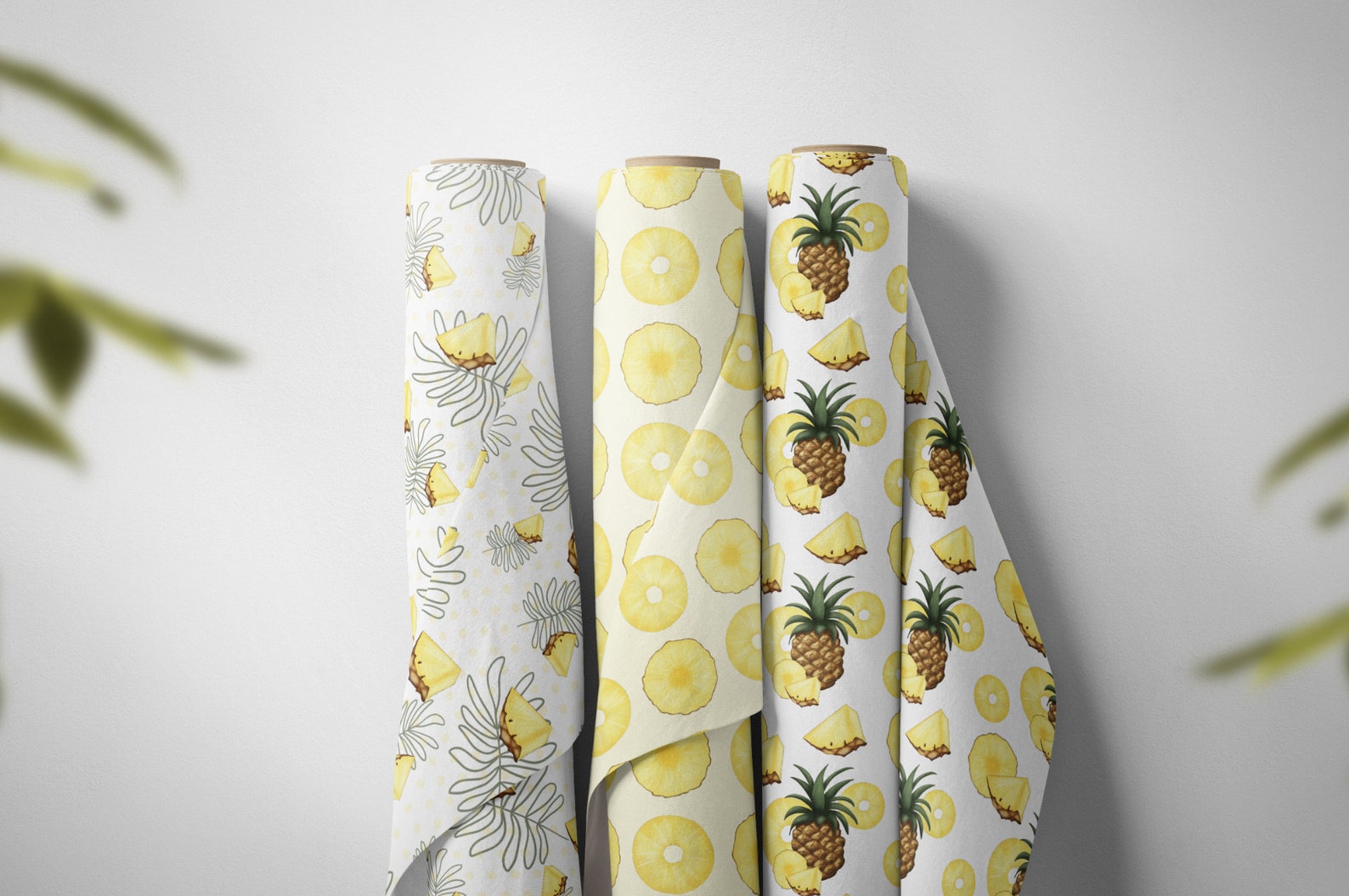 PINEAPPLE Digital Paper Set Seamless Textures for Summer - Etsy